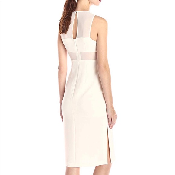BCBGeneration | Dresses | Bcbg Generation White Dress With Sheer Panels ...